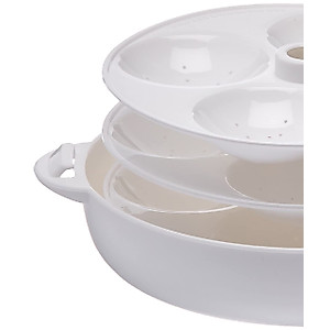 Milton Microwave Idli Maker and Steamer, Makes 12 Idlis, White