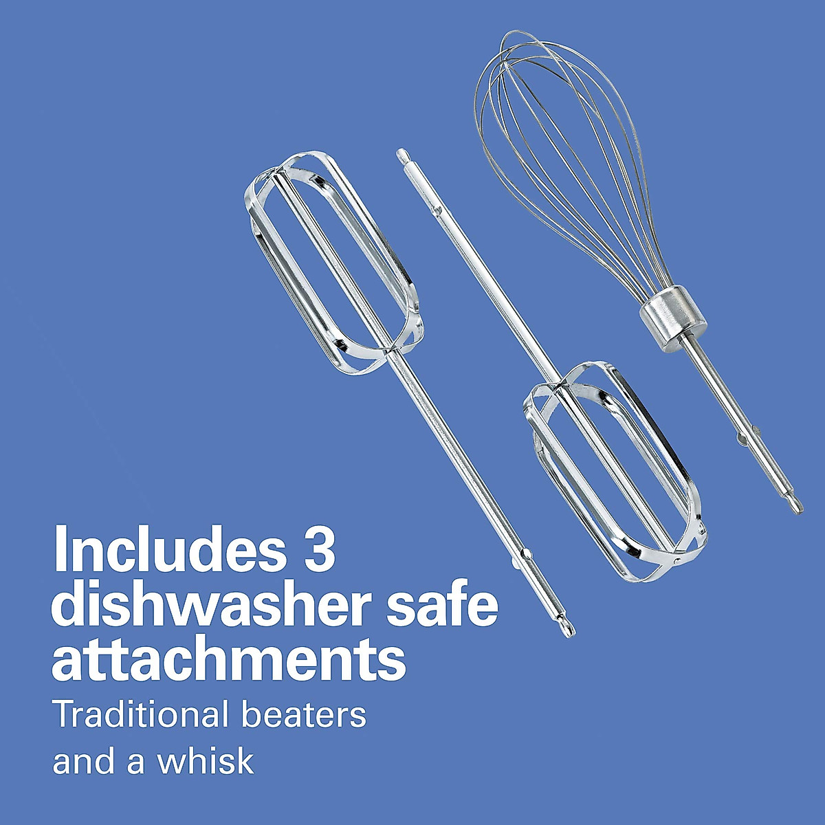 Hamilton Beach 6-Speed Electric Hand Mixer with Snap-On Case, Beaters, Whisk, Black (62692)