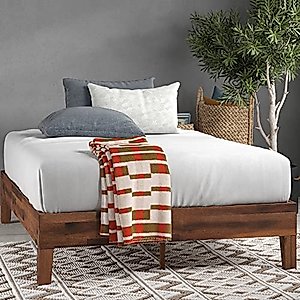 Zinus Marissa 12 Inch Deluxe Wood Platform Bed / No Box Spring Needed / Wood Slat Support / Antique Espresso Finish, Full