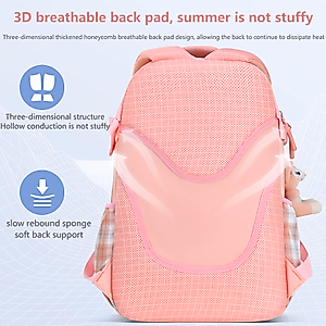 HANXIUCAO Backpacks for Girls Large Bookbags for Teens Girls Backpack for School Laptop Compartment Primary School (Blue)