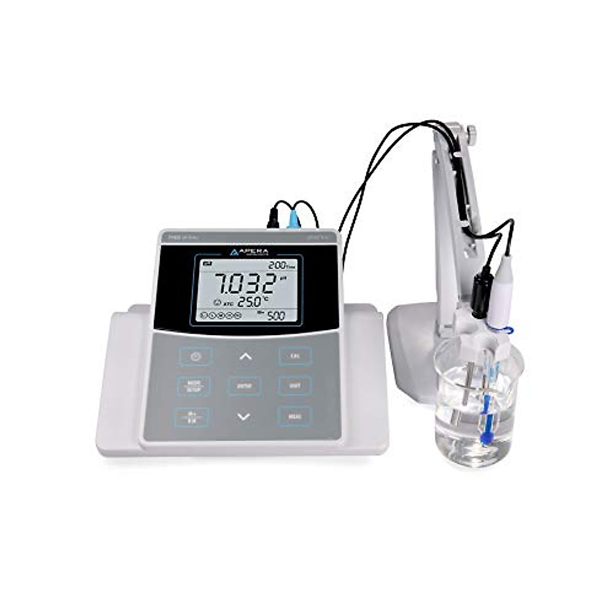 Apera Instruments PH820 Benchtop pH Meter Kit with ±0.002 pH Accuracy & 5-Point Auto. Calibration