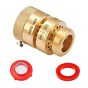 Litorange 1 Pack 1-1/16" Fine Thread (Female) Lead-Free Self-Draining Vacuum Breaker, PK 1390 Replacement Hose Bib Backflow Preventer with washers and Sealing Tape for Garden & indoor Spigot