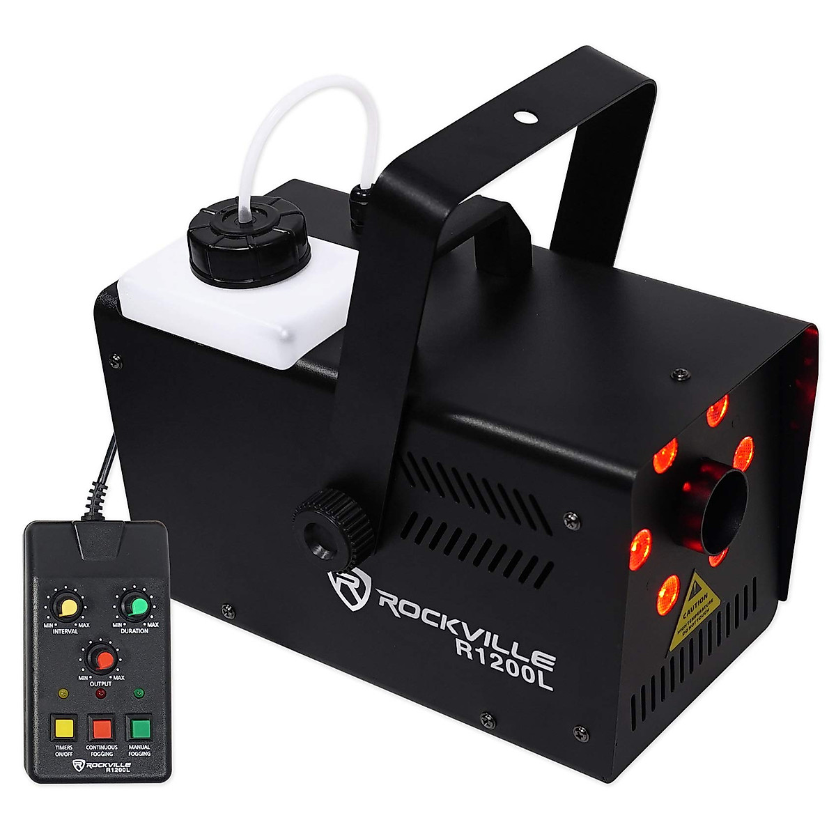 Rockville R1200L LED DMX Fog Machine Fogger+Remote+Gallon of Chauvet Fluid Juice