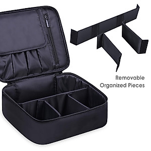 Narwey Travel Makeup Bag Large Cosmetic Bag Make up Case Organizer for Women (Elephant)