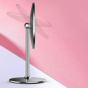 KXA Lighted Makeup Mirror, 21 LED Cosmetic Mirror Touch Screen Dimming 360° Rotation with Stand Charging Vanity Mirror USB Charging with Lithium Battery