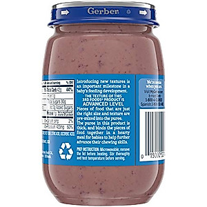 Gerber Purees 3rd Foods Banana, Blueberry & Rice, 6 Oz (Pack of 12)