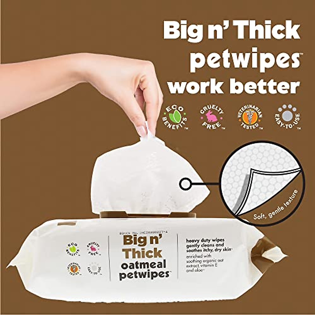 Petkin Pet Wipes for Dogs and Cats, 200 Wipes (Large) – Oatmeal Pet Wipes for Dogs and Cats – Soothes Itchy Dry Skin and Cleans Ears, Face, Butt, Body and Eye Area – 2 Packs of 100 Wipes