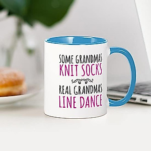 CafePress Real Grandmas Line Dance Mugs Ceramic Coffee Mug, Tea Cup 11 oz
