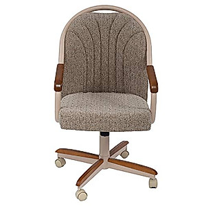 AW CO. Casual Dining Cushion Swivel and Tilt Rolling Caster Chair