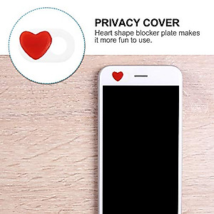 Mobestech Desktop Camera 2 PCS Computer Webcam Slide Cover Heart Shaped Laptop Privacy Blocker Camera Guard Cover Slide Phone Blocker Sticker for Women and Men