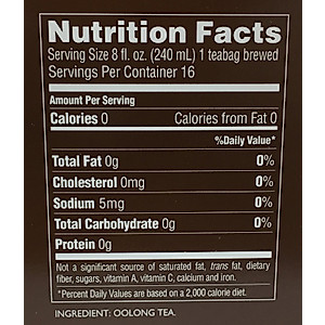 Dynasty 100% Natural Tea 16 Individual Tea Bags Per Pack (Oolong, 1 Pack)