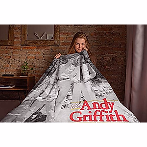 INTIMO The Andy Griffith Show Andy Opie and Barney Fife Super Soft Plush Fleece Throw Blanket 50" x 60" (127cm x152cm)
