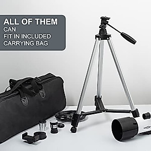 Telescope 70mm Aperture 500mm - for Kids & Adults Astronomical refracting Portable Telescopes AZ Mount Fully Multi-Coated Optics, with Tripod Phone Adapter, Wireless Remote, Carrying Bag