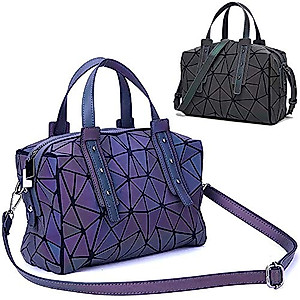 Handbags Womens Geometric Luminous Purse bags Ladies Top Handle Satchel Bags