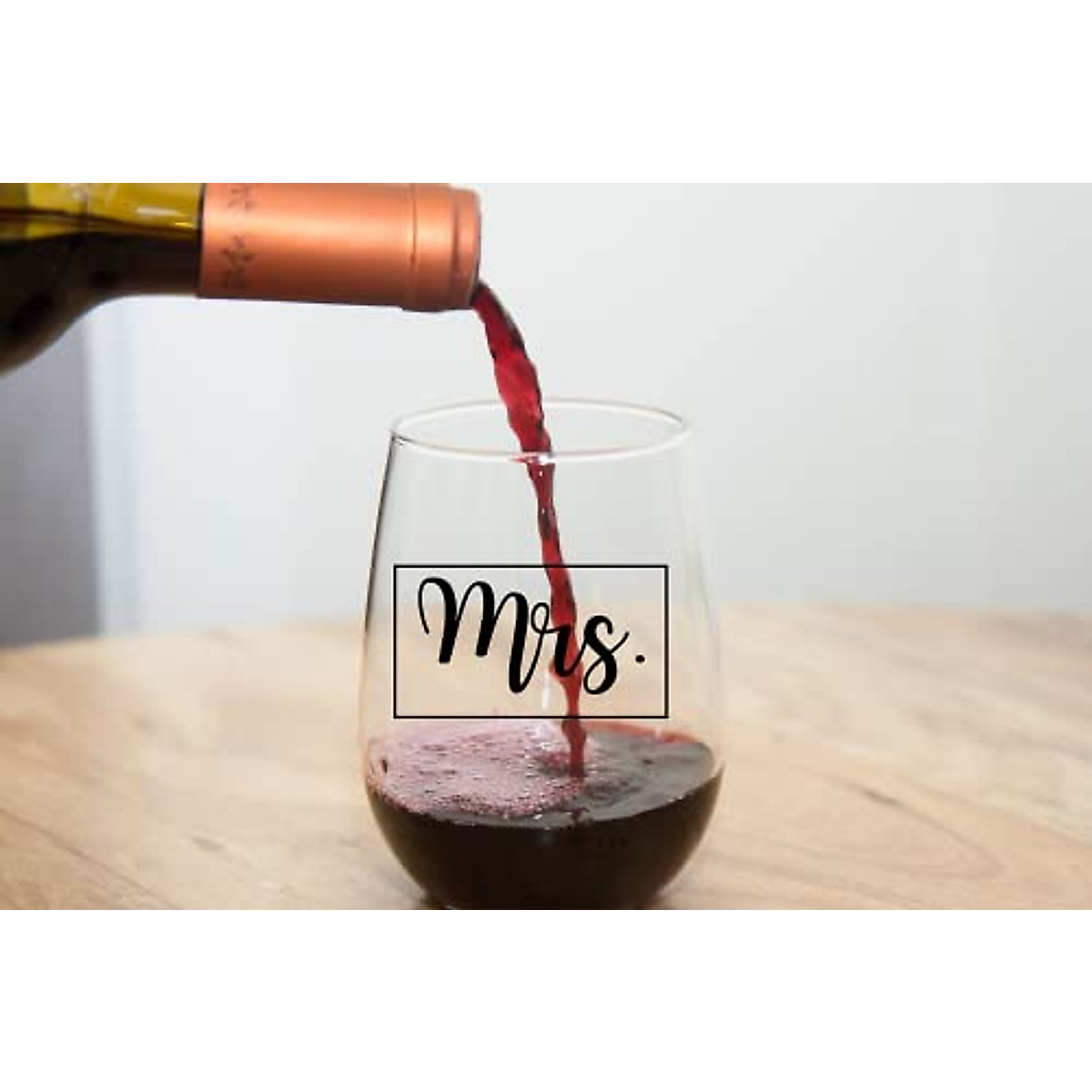 COOL AF Mr and Mrs Whiskey and Wine Glass Gift Set - Wedding Gift Glass Set For Bride and Groom - Engagement Gift for Couples and Newlyweds - Husband and Wife