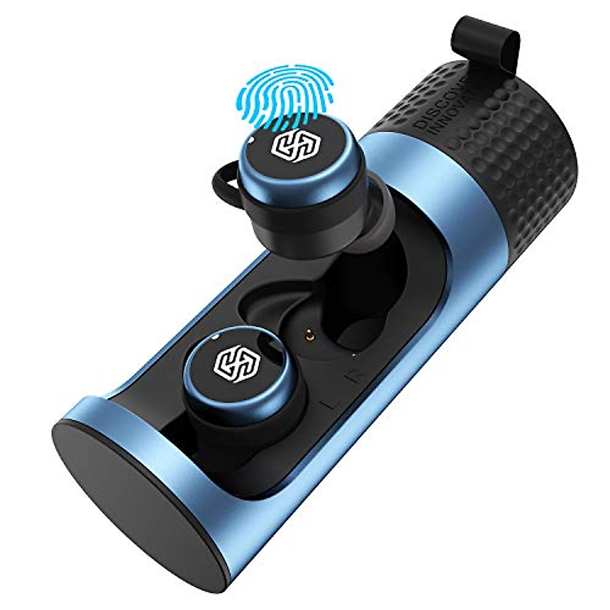 Nillkin True Wireless Earbuds Noise Cancelling with Microphone for iPhone Android, TWS Headphones with Charging Case,Touch Control, 65H Playback Earphones for Sport Running, Blue