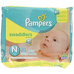 Pampers Swaddlers Diapers, Newborn 20 Count