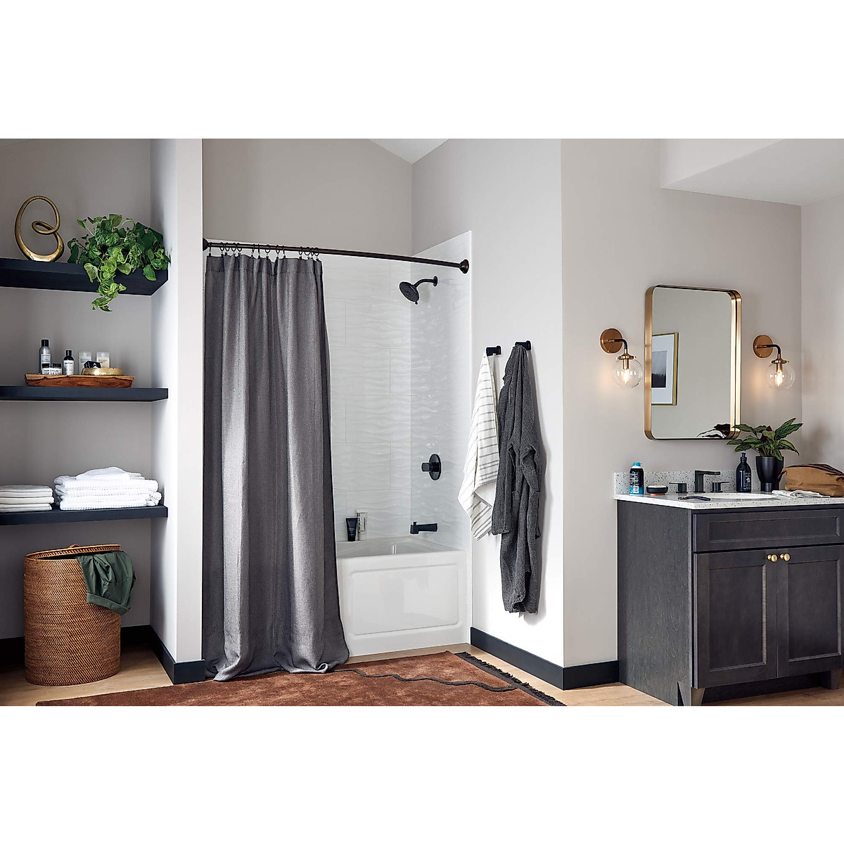 Peerless P3519LF-BL Xander Two-Handle Lavatory Faucet Widespread, Matte Black