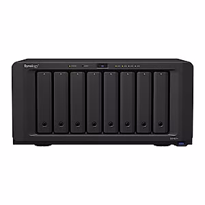 Synology DiskStation DS1821+ NAS Server with Ryzen 2.2GHz CPU, 32GB Memory, 144TB HDD Storage, 1TB M.2 NVMe SSD, 4 x 1GbE LAN Ports, DSM Operating System