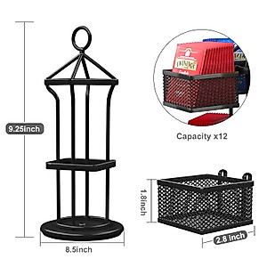 BUDO Tea Bag Organizer, Spinning Carousel Container with 8 Compartments, Up to 96 Tea bags Storage Holder, Lazy Susan Coffee Creamer Sweetener Tea Caddy for Kitchen Counter Pantry Organizer