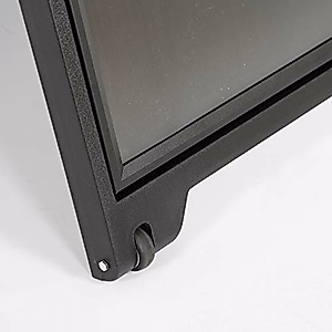 M&T Displays Street SignPro with Lens Protective Cover, 24x36 Inch Poster Black Double Sided Sandwich Board Folding A-Frame Sidewalk Curb Sign Portable Advertising Display for Restaurant Cafe