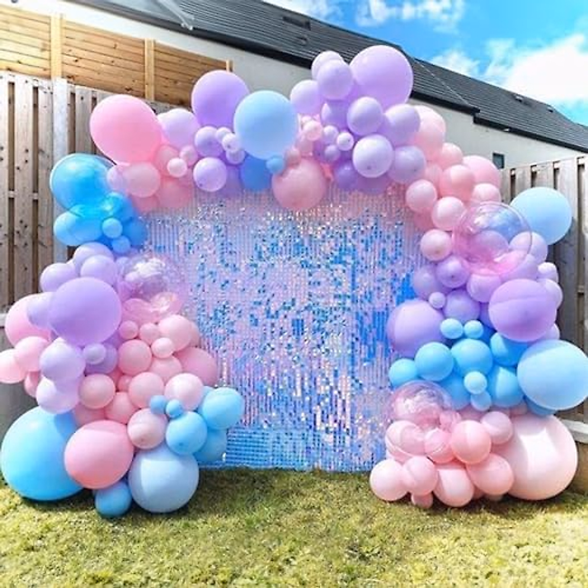 HILAVO Pink Purple Blue Balloons 60Pcs 12 Inch Pastel Pink Blue Purple Party Balloons Metallic Pearl Blue Purple Latex Balloon for Girl Mermaid Winter Frozen Birthday Baby Shower Party Decoration