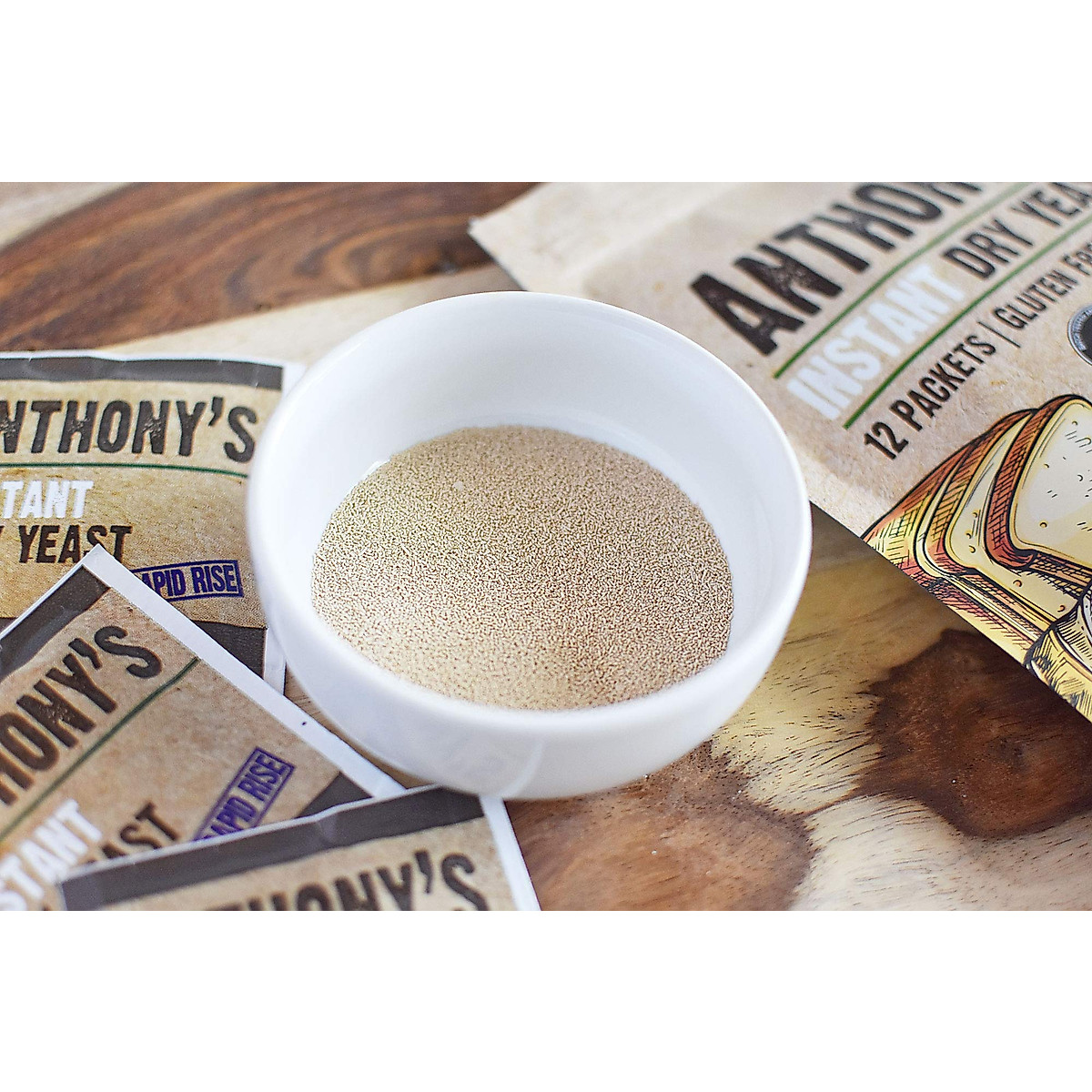 Anthony's Instant Dry Yeast Packets, Contains 42 Individual Packets, Gluten Free