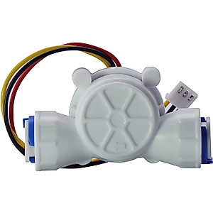 DIGITEN G3/8" Quick Connect Hall Effect Sensor Water Flow Sensor Food-Grade Flowmeter Water Flow Counter Meter 0.3-10L/min - Arduino, Raspberry Pi, and Reverse Osmosis Filter Compatible