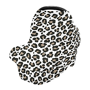 Nursing Cover Breastfeeding Scarf Leopard Cheetah Print -Baby Car Seat Covers, Stroller Cover, Carseat Canopy (913g)