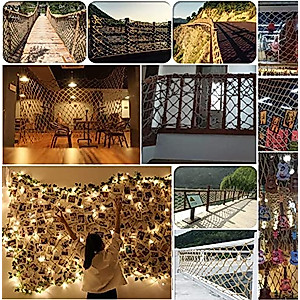 KACQIHTU Safety Hemp Rope Net Kids Climbing Safety Net Children Safety Rope Net Balcony Stairs Fence Garden Playground Protection Net Indoor & Outdoor Decor Rope Net