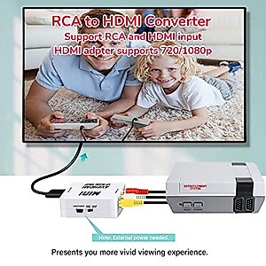 Retro Game Console,Classic Game System Built in 620 Games and 2 Classic Controllers,RCA and HDMI HD Plug and Play Video Games for Kids
