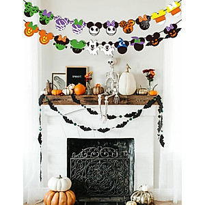 Mickey Inspired Halloween Garland Banner Mickey Minnie Halloween Decorations for Mickey Minnie Theme Halloween Party Birthday Party Decorations