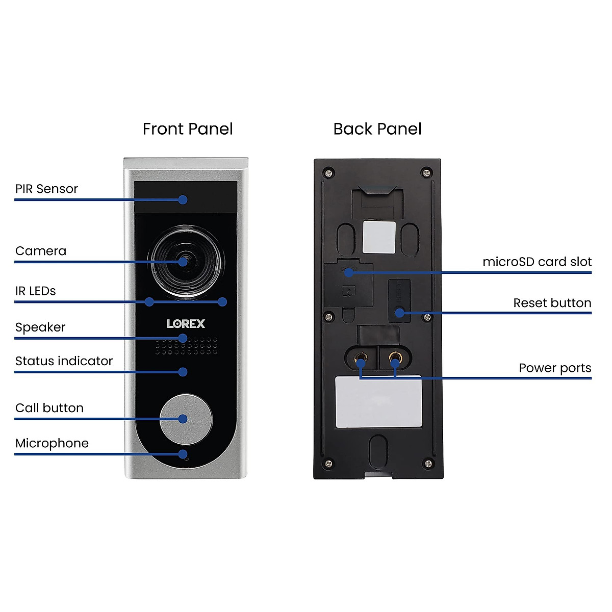 Lorex 1080p Wi-Fi Video Doorbell Security Camera with Motion Detection, Smart Security Lighting, IR Night Vision, Ultra Wide Angle Lens & 2-Way Talk – Includes 16GB SD Card [Requires Wiring]