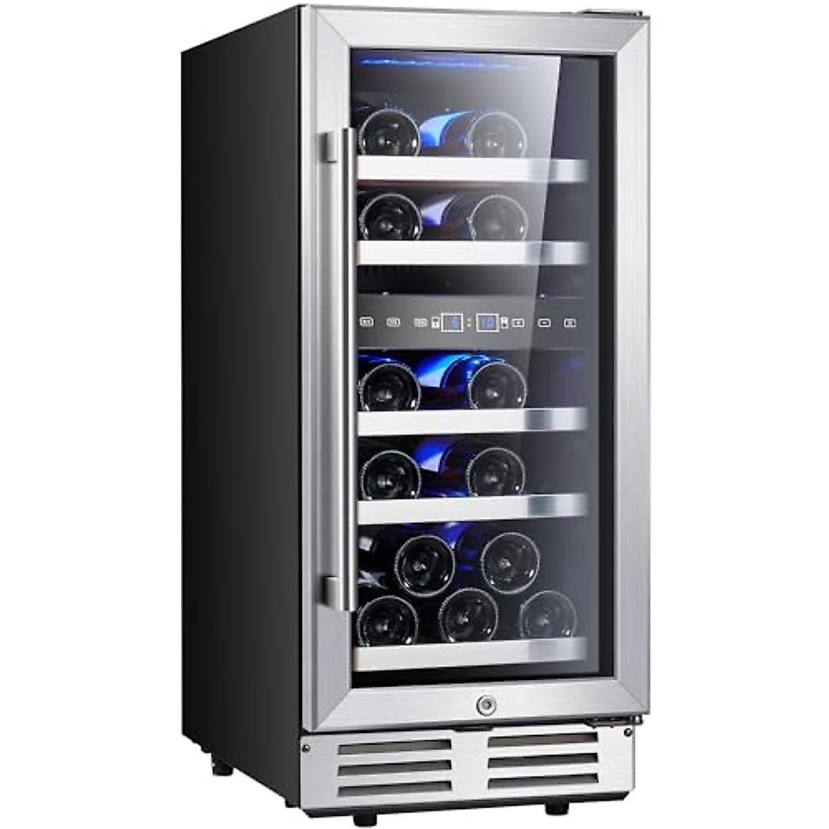 STAIGIS 29 Bottle Compressor Wine Cooler Refrigerator, 15 inch Wine Fridge Freestanding Dual Zone for Home, Kitchen and Bar, Digital Temperature Control