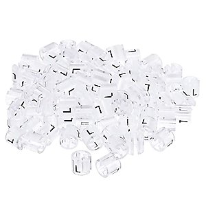 MECCANIXITY Clothes Hanger Marker L Fit 3.5mm Rod for Garment Color Coding Clear Count 100