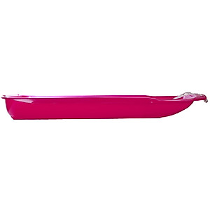 Avalanche Brands - Classic Downhill Toboggan Snow Sled Includes Pull Rope and Handles (Pink 48")