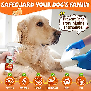 JARMAPOZ Bitter Apple Spray for Dogs to Stop Chewing, Anti Chew Behavior Training Aid for Dogs and Cats, Bitter Yuck Spray for Dogs Prevent Chewing Licking of Bandages, Paws, Shoes, Fur and Furniture