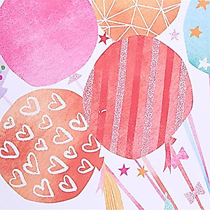 SUNCOLOR 16" Extra Large Gift Bags for Birthday Party with Tissue Paper(2 Pack, Cupcake)