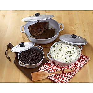 AIRADP 3Pieces Cast Aluminum Caldero or Oven Set with Lid