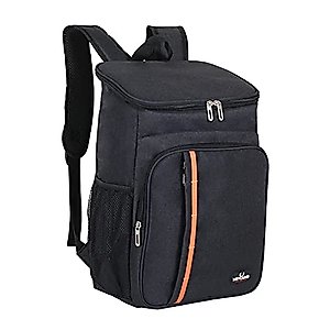Cooler Backpack 20L Insulated Backpack Coolers Lightweight Leak-Proof (black)