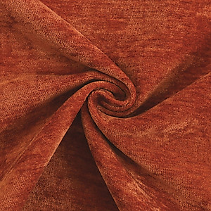 Jeneoo Terracotta Decorative Throw Pillow Covers Soft Chenille Comfy Solid Rust Couch Cushion Case Decor (Set of 2, 18 x 18 Inches)