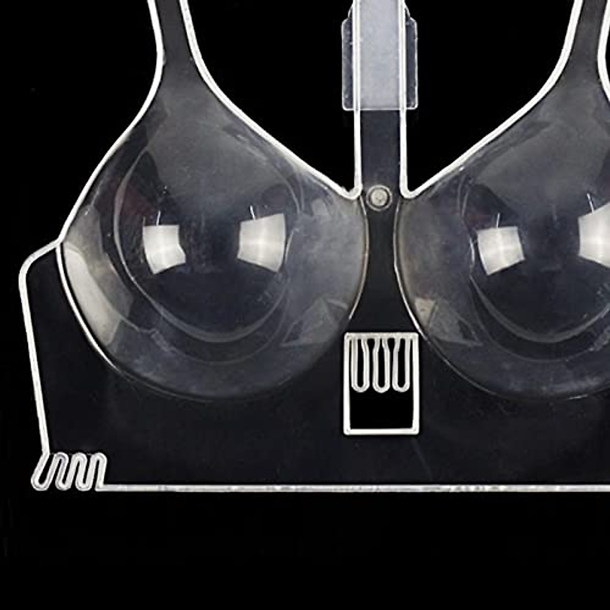 PETSOLA 5 Pieces Clear Bras Display Stand Multipurpose Bras Hangers for Shop Bathroom Home Organization