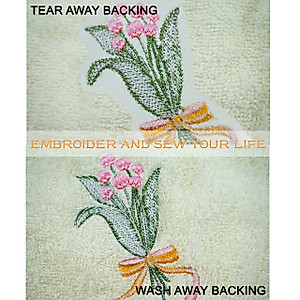 New brothread Wash Away - Water Soluble Machine Embroidery Stabilizer Backing & Topping 10" x 3 Yd roll - Light Weight - Cut into Variable Sizes for Machine Embroidery and Hand Sewing