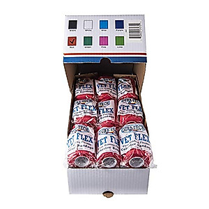 Dura-Tech Vet Flex Red Bandage First Aid Wrap | for Horses, Dogs and Others | Self-Adhesive Cohesive Tape | 4” Wide and 5 Yards of Length | Package of 18 Rolls
