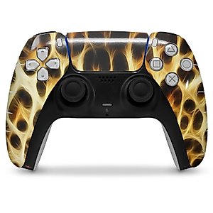 WraptorSkinz Skin Wrap compatible with Sony PS5 DualSense Controller Fractal Fur Leopard (CONTROLLER NOT INCLUDED)