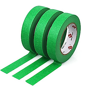 BOMEI PACK 3 Pack Green Painters Tape 0.94-Inches x 55 Yards, Green Painters Masking Tape Bulk for Painting, Labeling, DIY Crafting, Decoration and School Projects