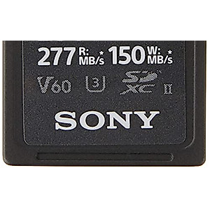 Sony TOUGH-M series SDXC UHS-II Card 256GB, V60, CL10, U3, Max R277MB/S, W150MB/S (SF-M256T/T1), Black