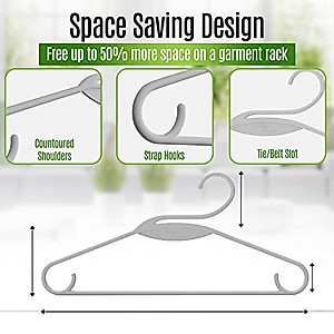 40 Plastic Hangers That Automatically Show They are Ready to Use, Extra Closet Space, Don't Stretch Shirt Collars