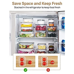 Kootek Food Storage Containers 21 Pack with Lids, Kitchen Airtight Meal Prep Container Reusable Pantry Organization and Storage Plastic Lunch Box Leak Proof Microwavable Dishwasher Safe