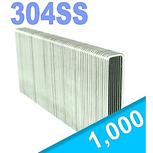 2" Leg x 7/16" Crown 16GA 304SS N21 Staples 1,000ct | SSN21-1M